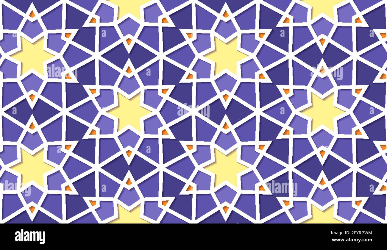 Arabic seamless girih pattern with classic islamic culture ornament ...