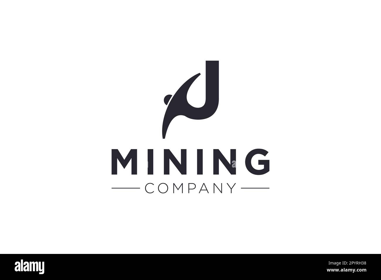 Letter J Mining logo icon design template vector Stock Vector Image ...