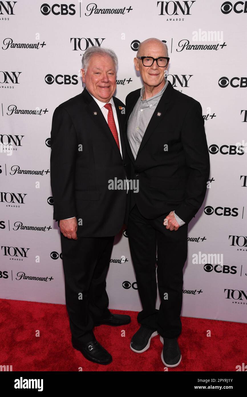 New York, USA. 04th May, 2023. Robert E. Wankel and Neil Meron walking ...