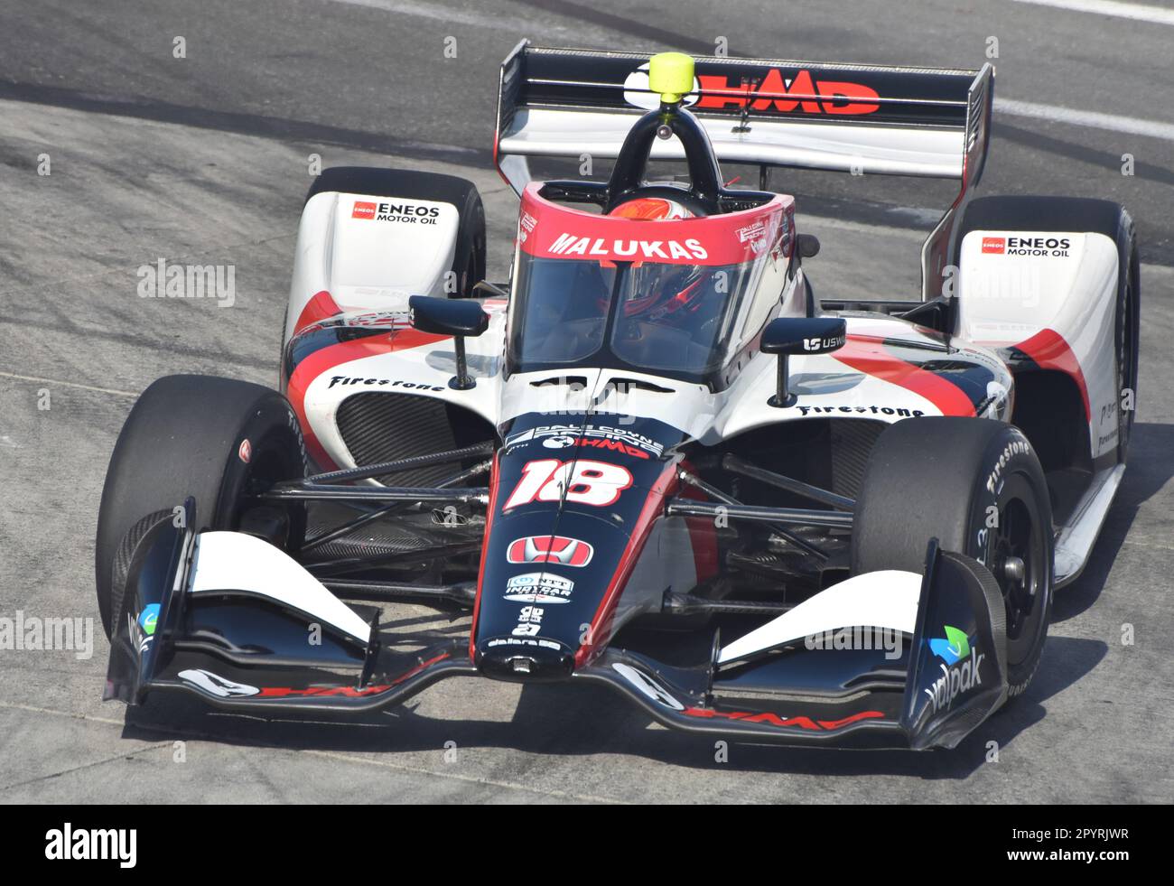 IndyCar driver David Malukas competing in the Long Beach Grand Prix in ...