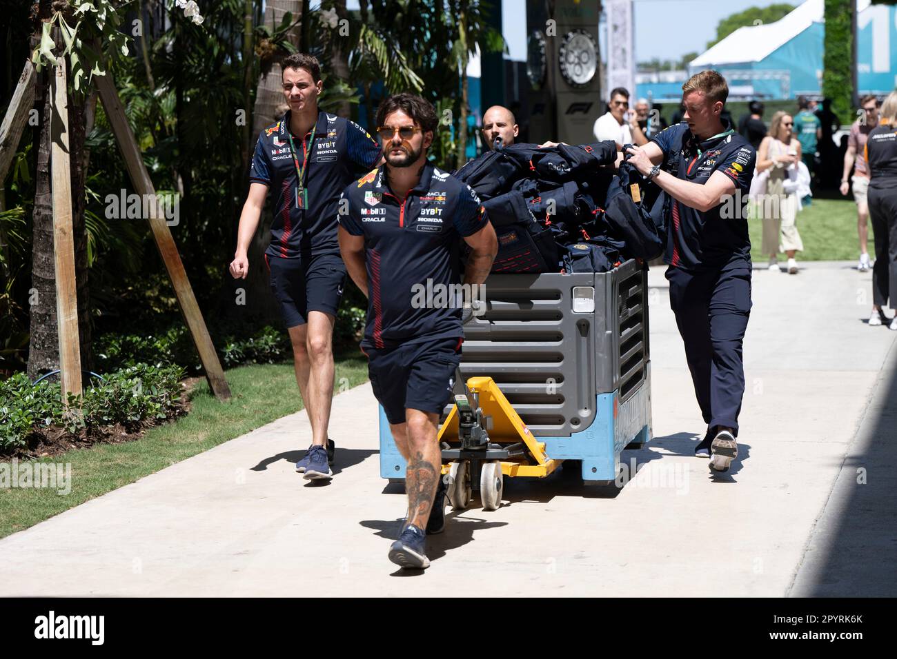 Miami, Florida, USA. 4th May, 2023. Oracle RedBull Racing mechanics and ...
