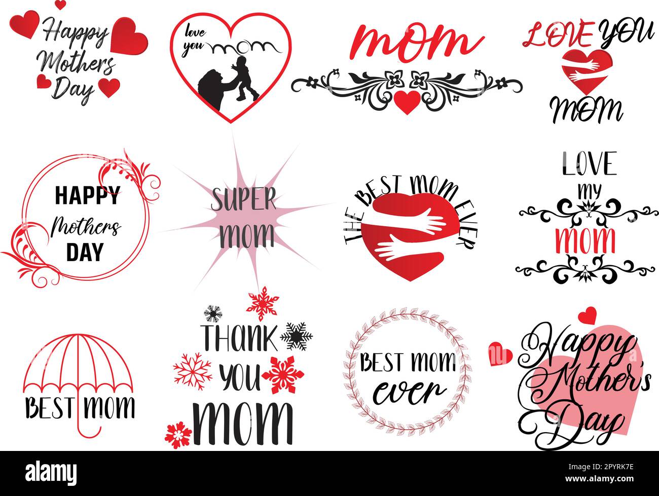 Mother gift daughter vector Stock Vector Images - Alamy