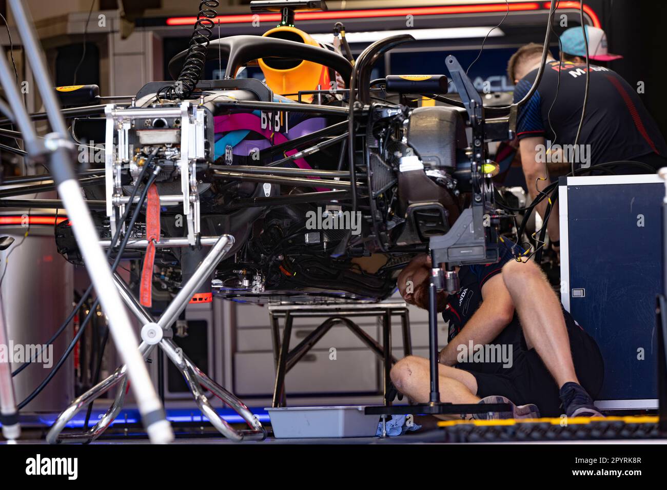 Miami, Florida, USA. 4th May, 2023. Oracle RedBull Racing mechanics and ...