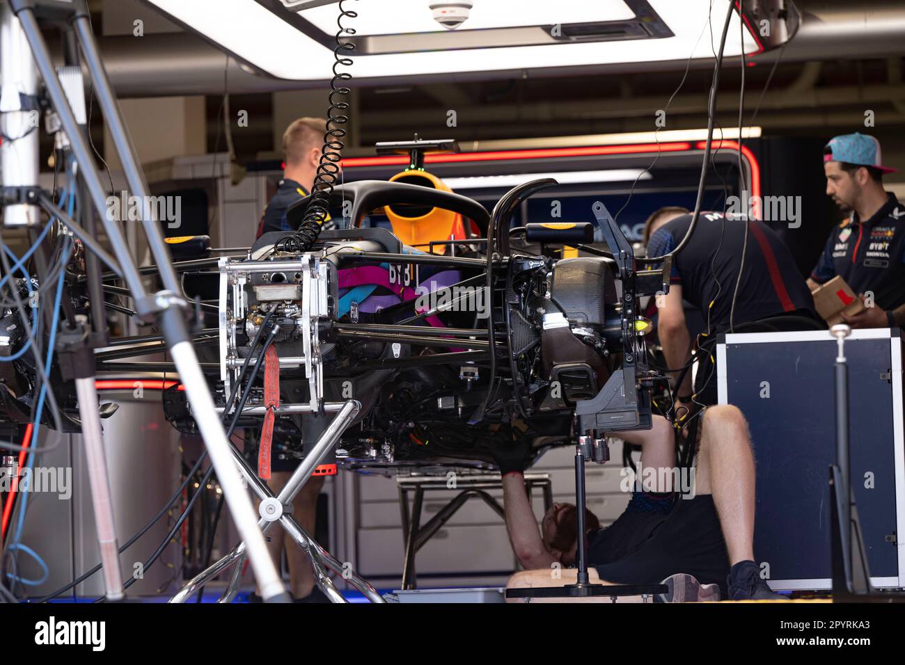 Miami, Florida, USA. 4th May, 2023. Oracle RedBull Racing mechanics and ...