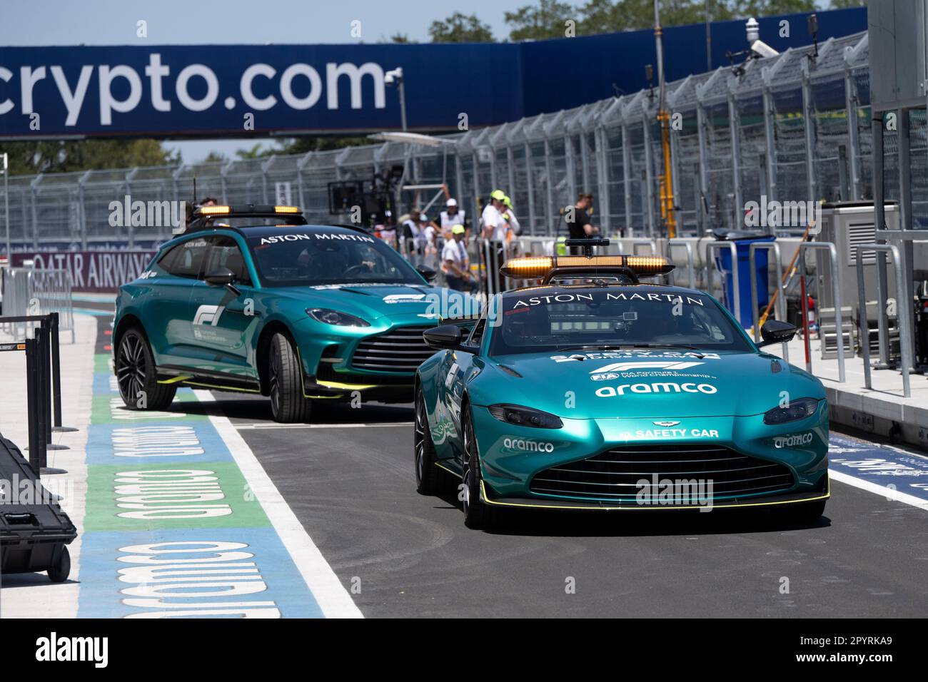Miami, Florida, USA. 4th May, 2023. The Aston Martin FIA Safety Car and ...