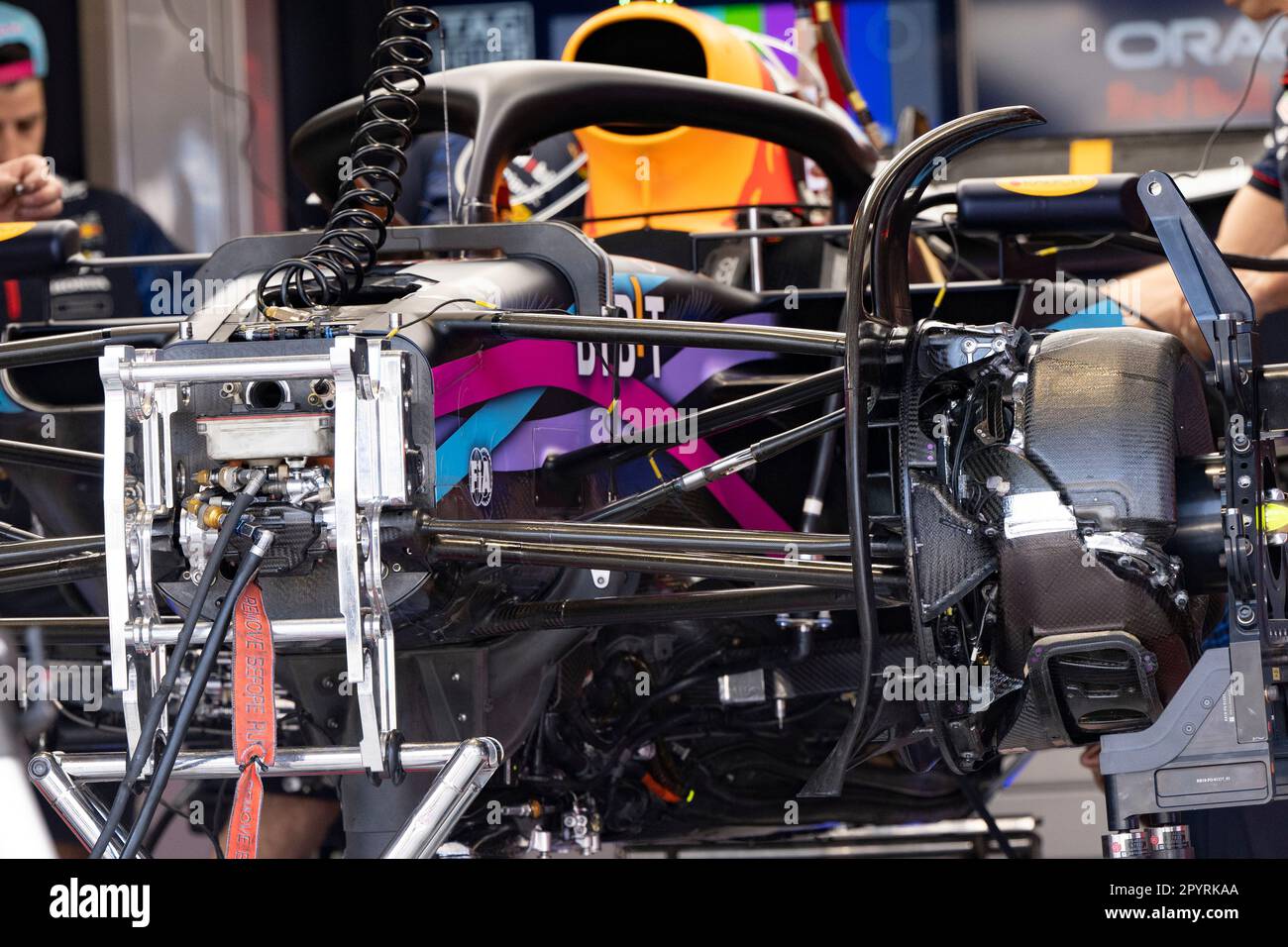 Miami, Florida, USA. 4th May, 2023. Oracle RedBull Racing mechanics and ...