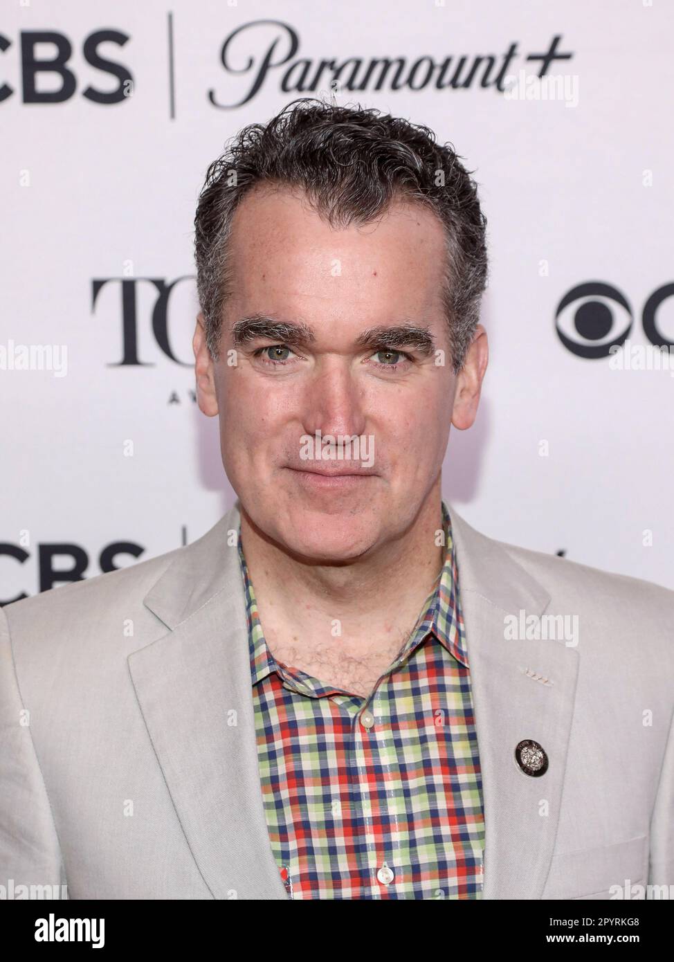 Actor Brian d'Arcy James poses during the 76th annual Tony Awards Meet ...