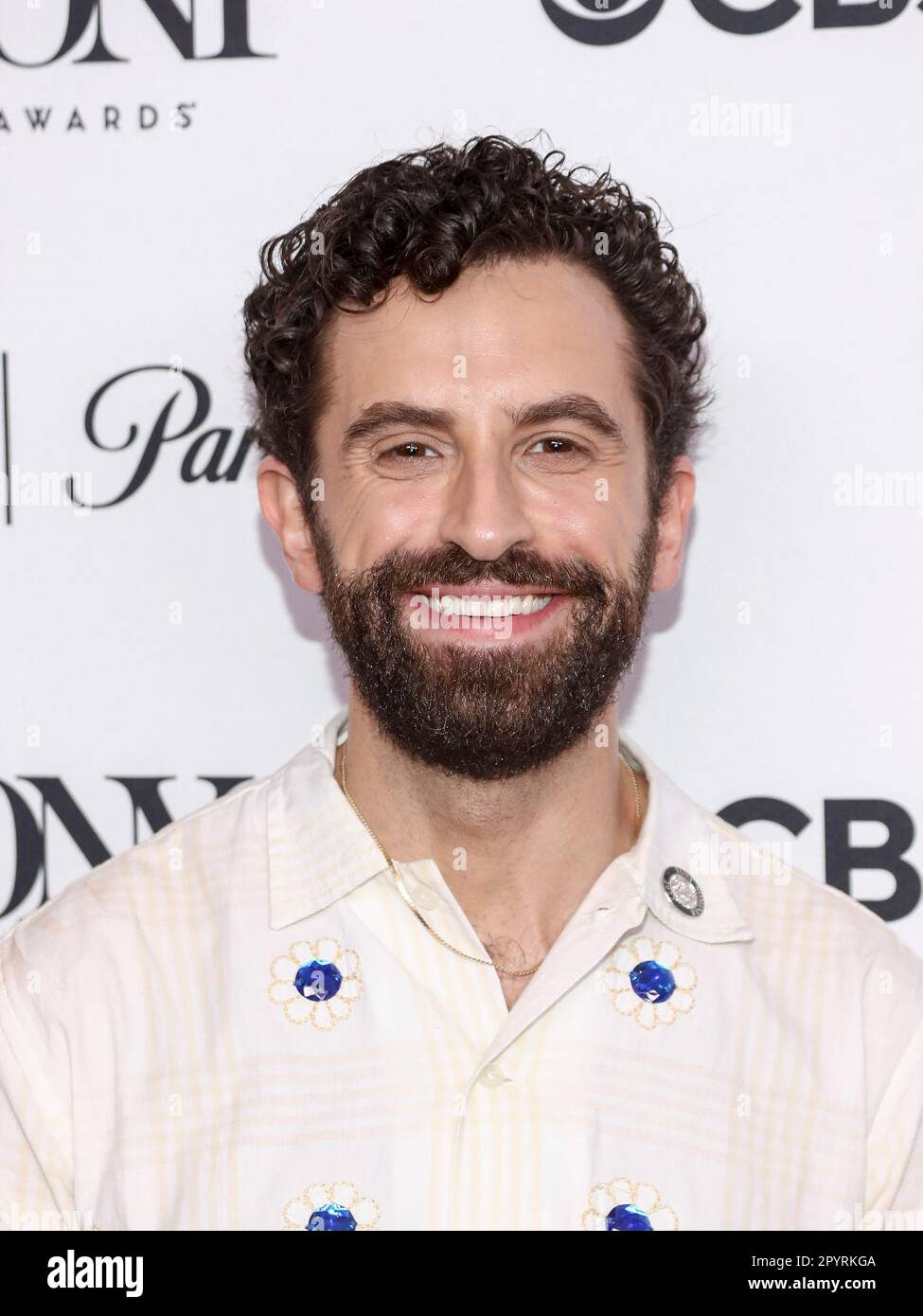 Actor Brandon Uranowitz poses during the 76th annual Tony Awards Meet ...
