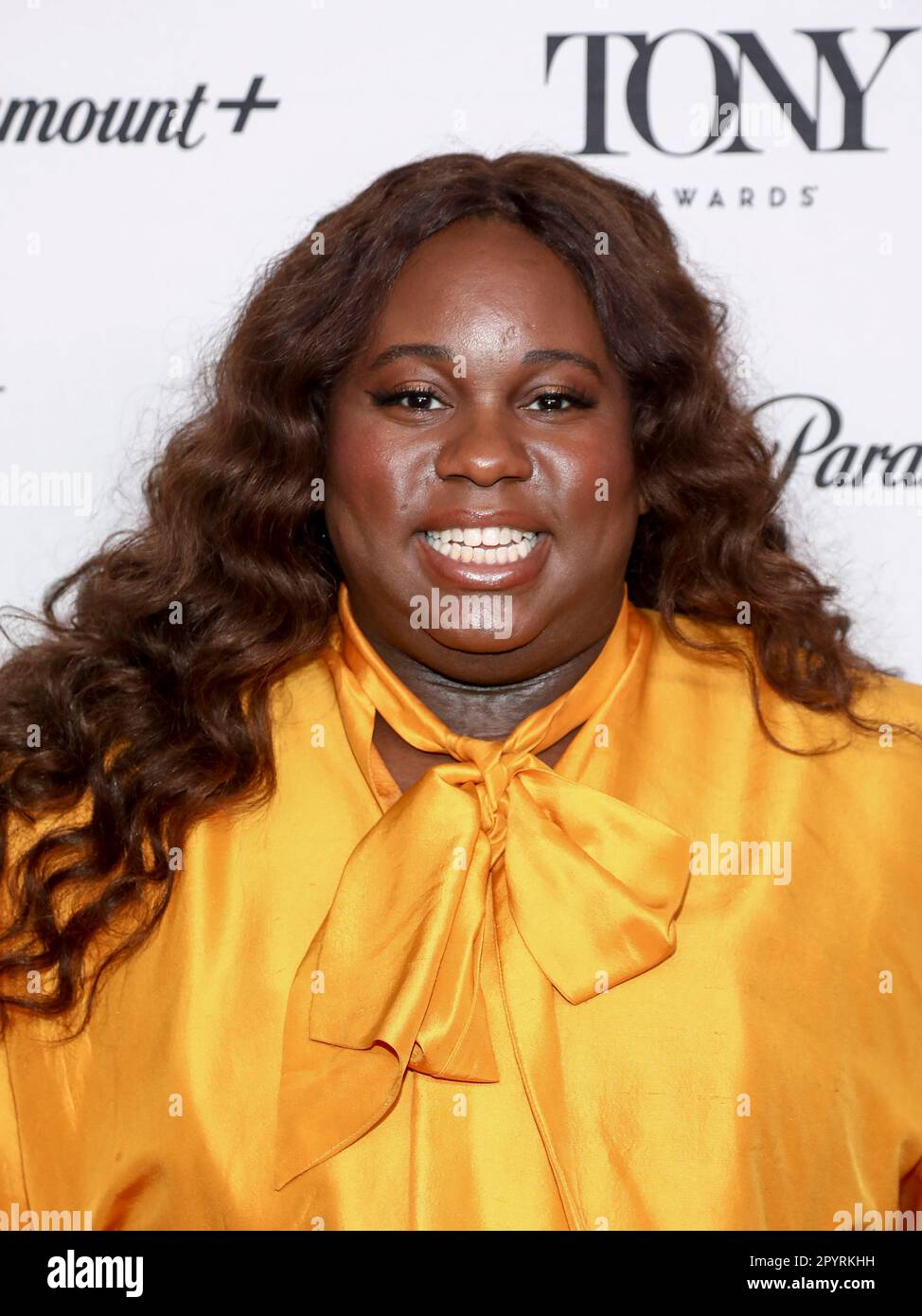 Actor Alex Newell poses during the 76th annual Tony Awards Meet the ...