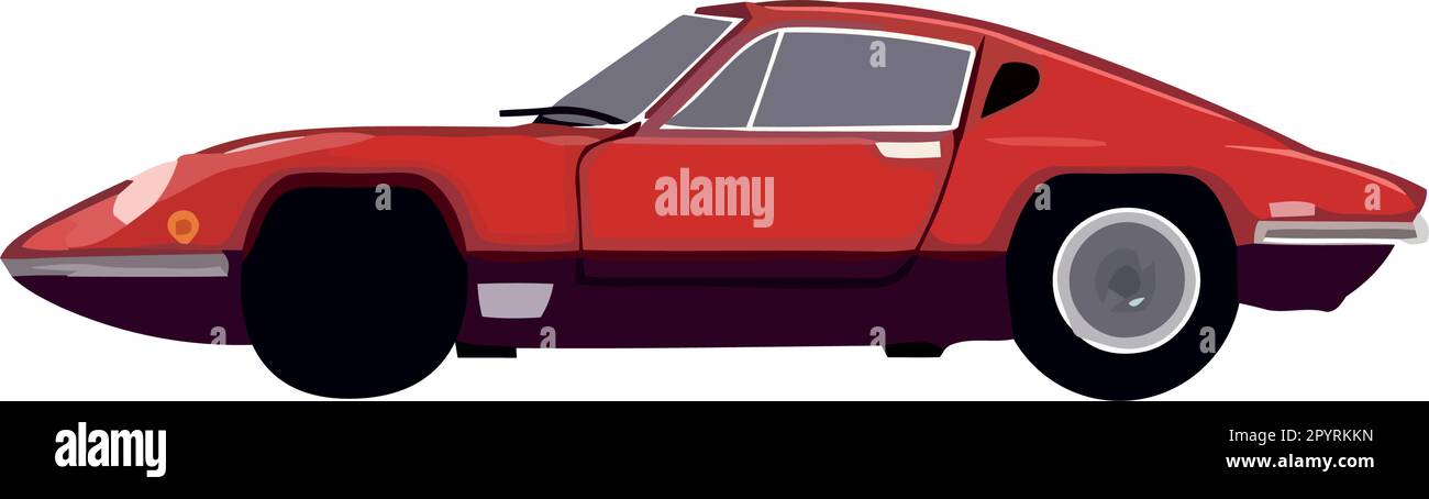 Shiny sports car driving on modern highway over white Stock Vector ...