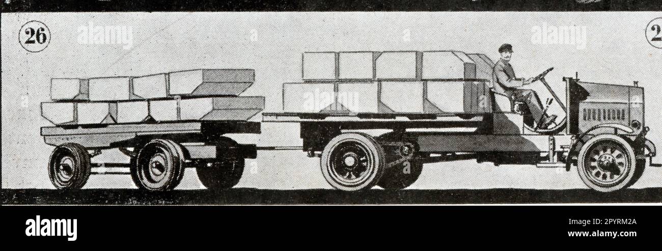 Un fardier de 10 tonnes avec remorque, Dewald. 1929 Stock Photo - Alamy