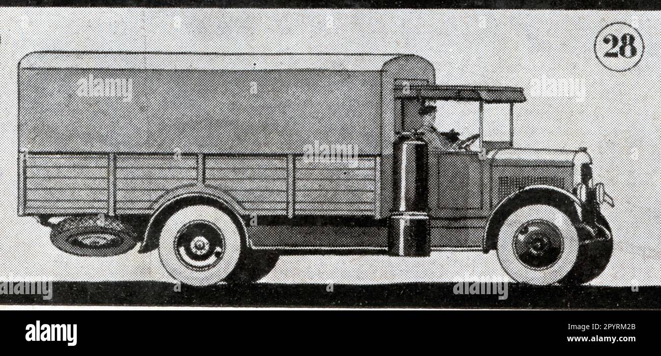 Un camion de 4 tonnes et demi à gazogène, Panhard. 1929 Stock Photo - Alamy