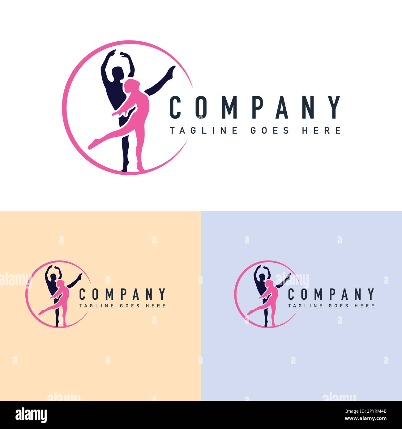Dancer logo Design. Wedding logo design template Stock Vector Image ...