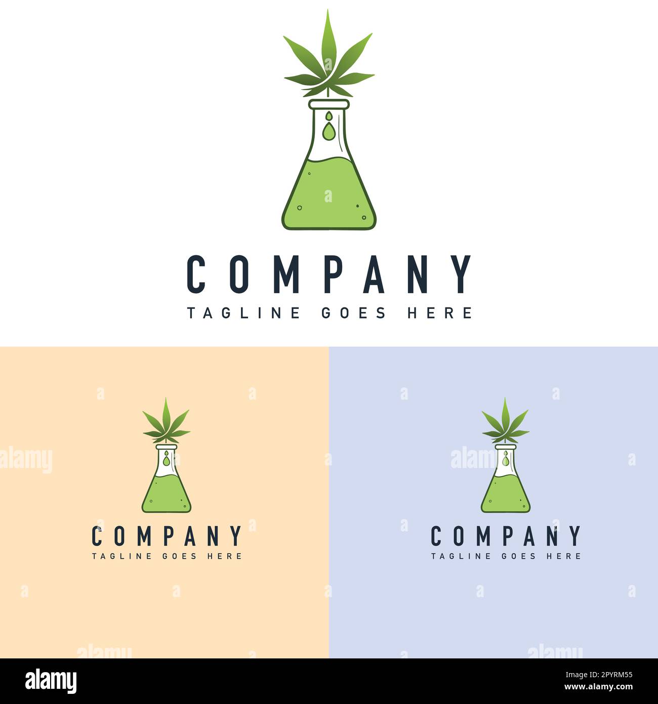 Cannabis leaf logo design template. Marijuana logo vector illustration ...