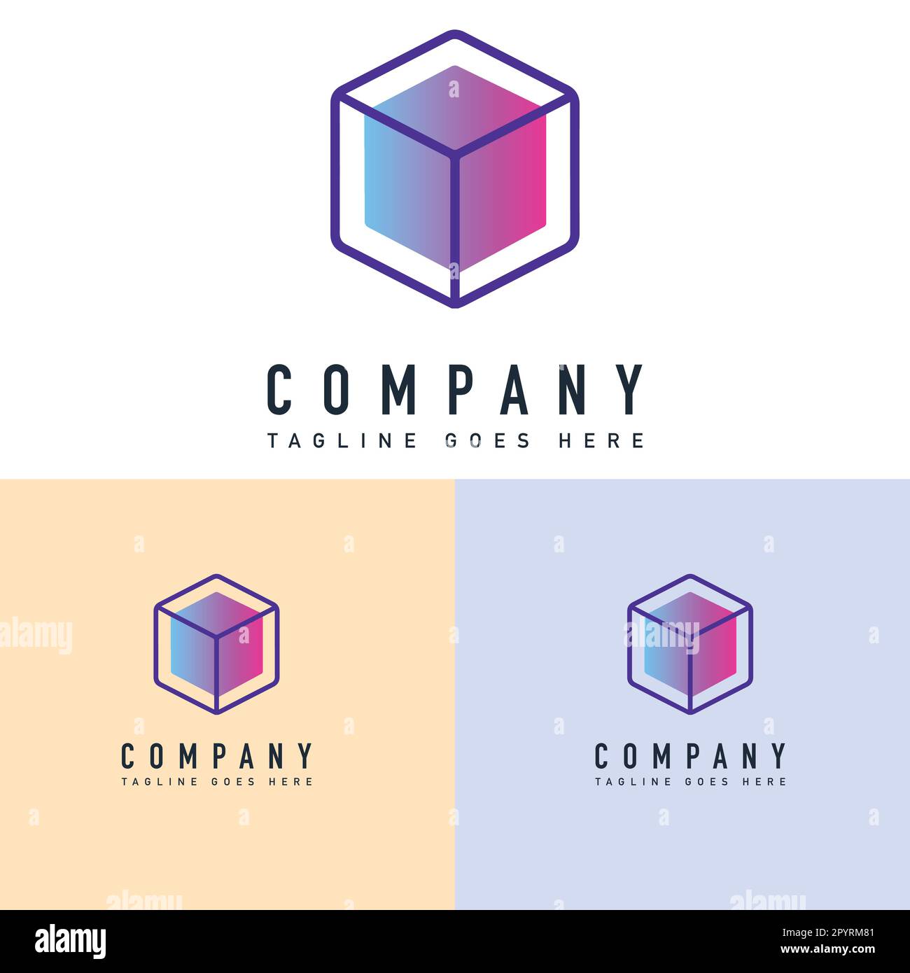Abstract Hexagon Logo Vector Cube Logo Creative Geometric Logo Design Concept Stock Vector