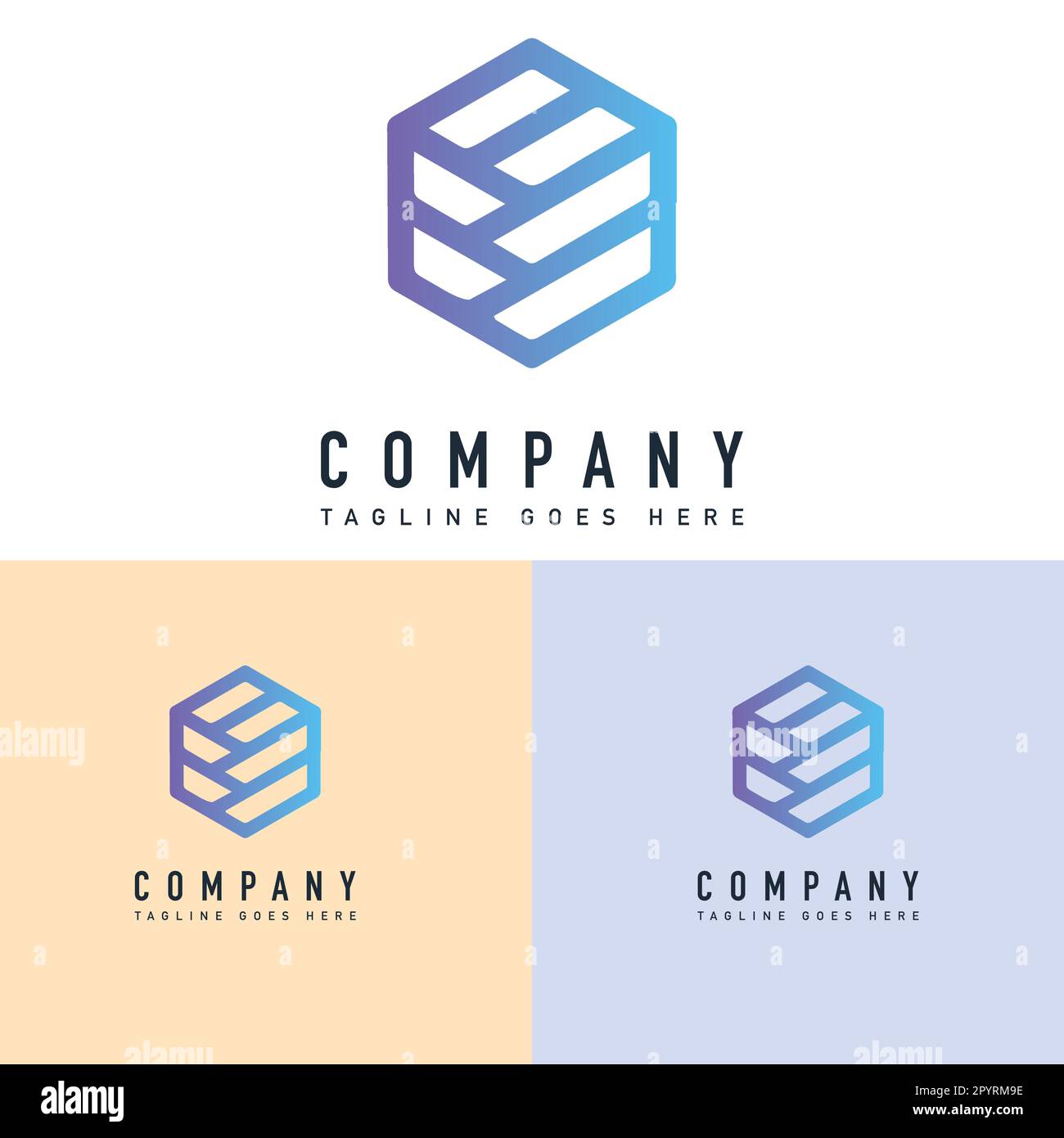 Abstract Hexagon Logo Vector Cube Logo Creative Geometric Logo Design Concept Stock Vector