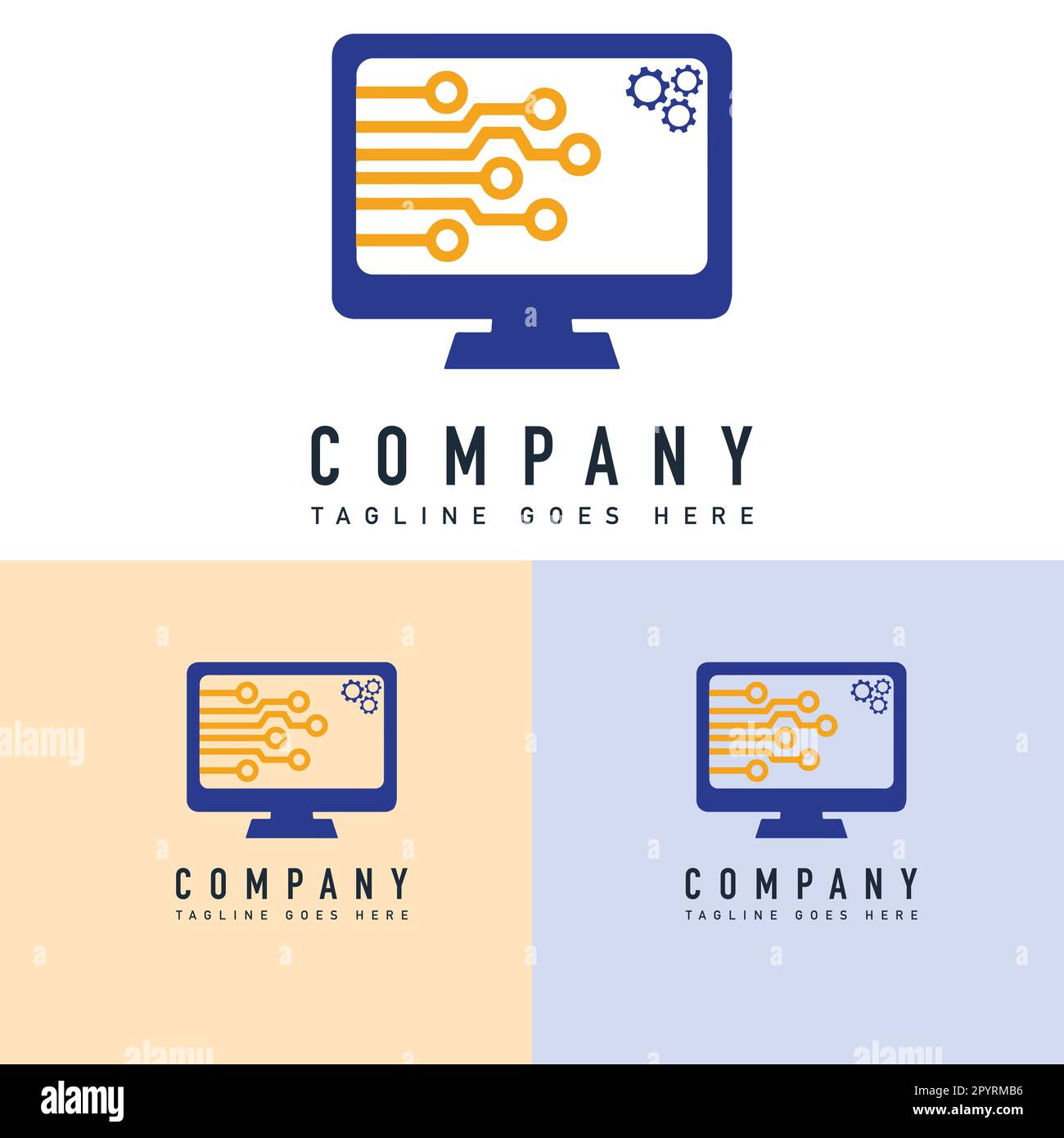 Computer Service Logo Design Vector Template. Computer Service Logo ...