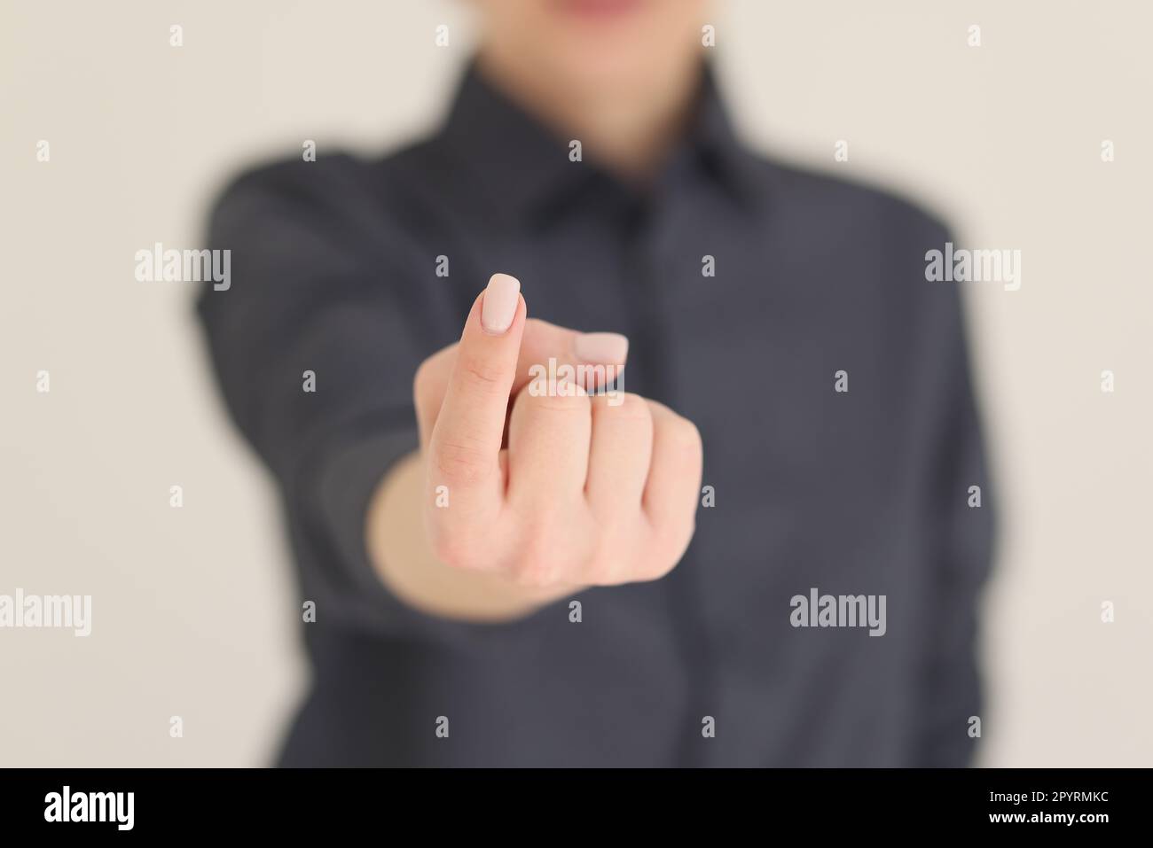 Index finger beckon hi-res stock photography and images - Alamy