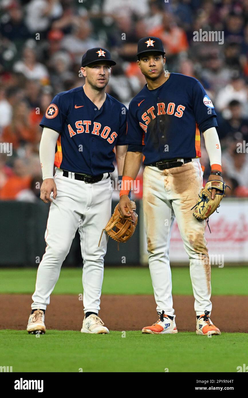 Houston Astros third baseman Alex Bregman (2) and Houston Astros ...
