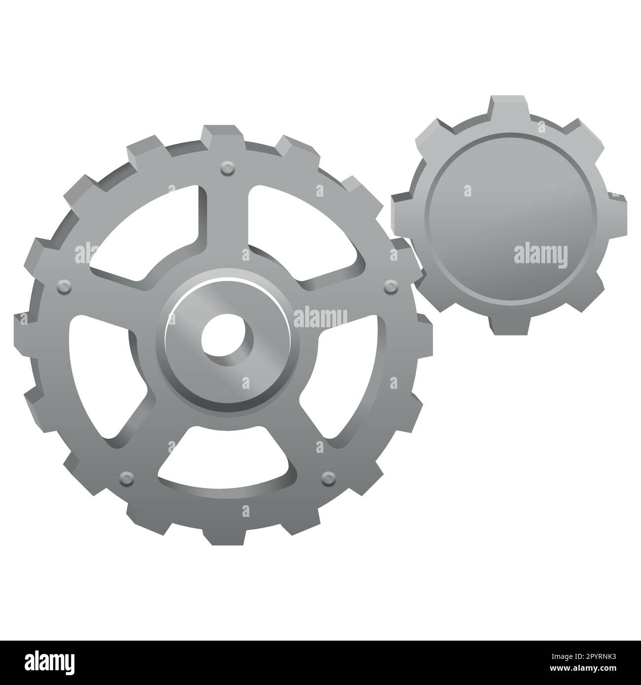 Cogwheel mechanism vector design, gear part of a technological ...