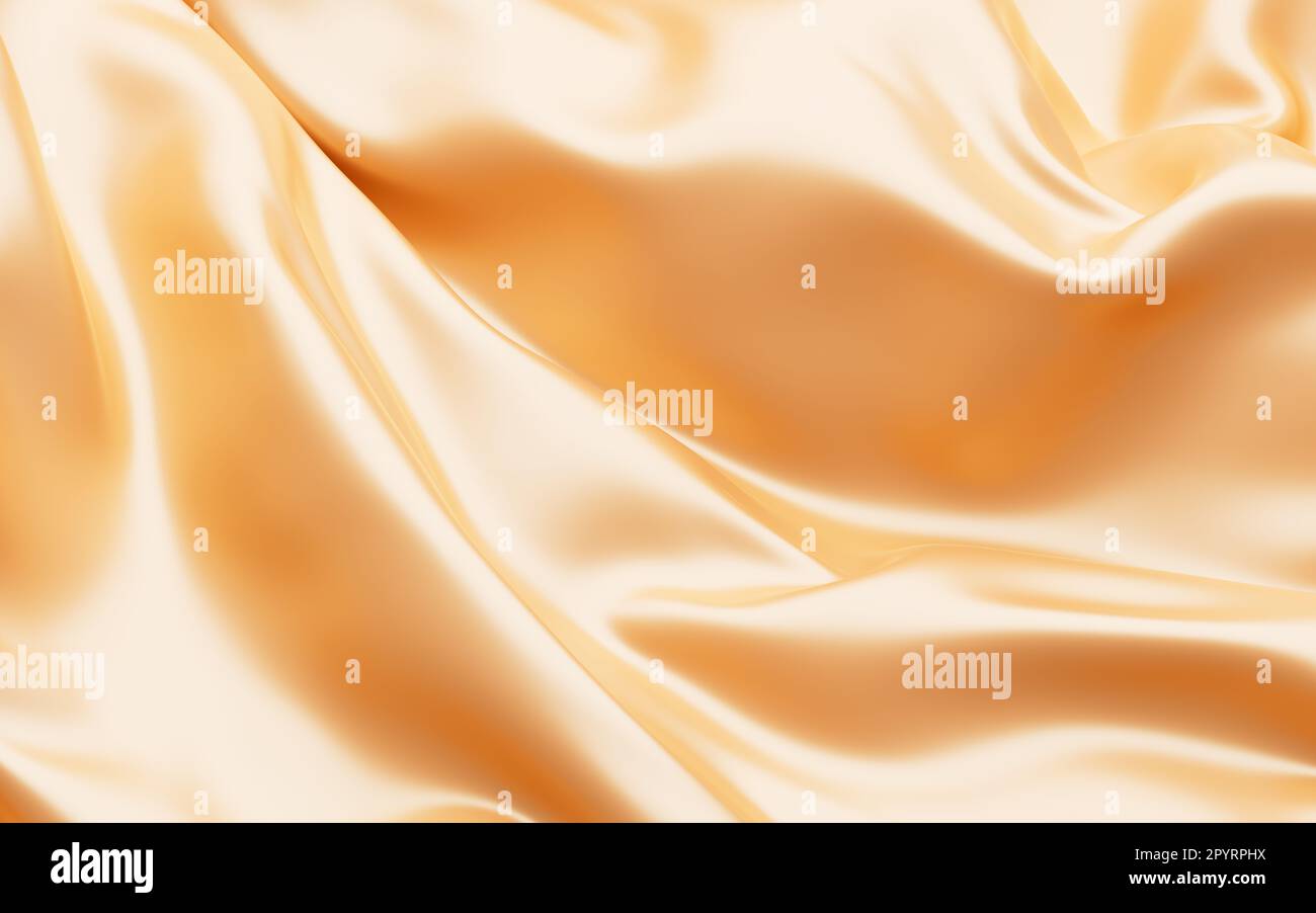 Abstract gold fabric silk texture background, 3d rendering. Digital drawing Stock Photo - Alamy