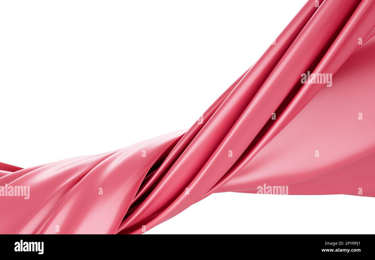 Abstract magenta fabric silk texture background, 3d rendering. Digital ...