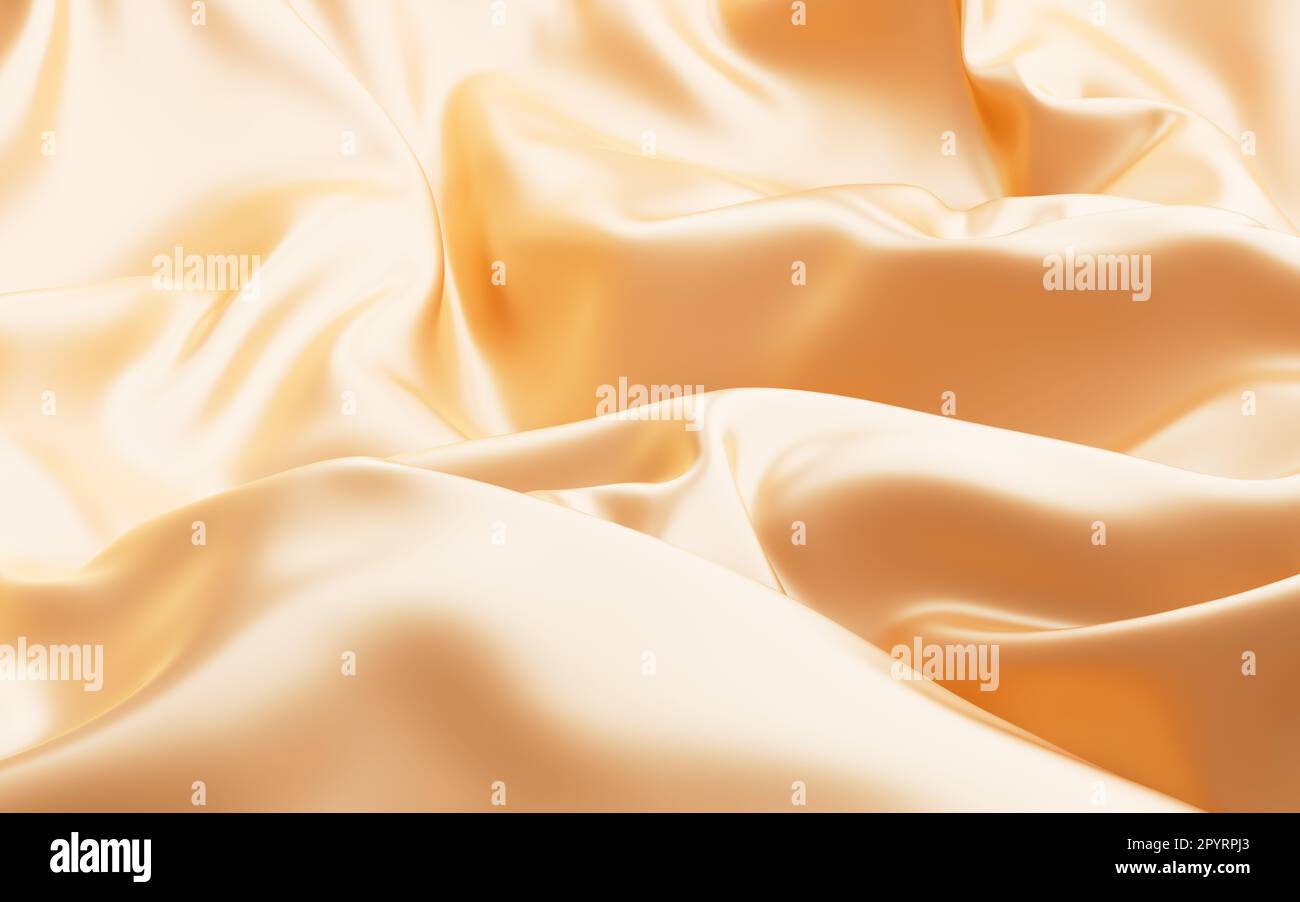 Abstract gold fabric silk texture background, 3d rendering. Digital drawing Stock Photo - Alamy