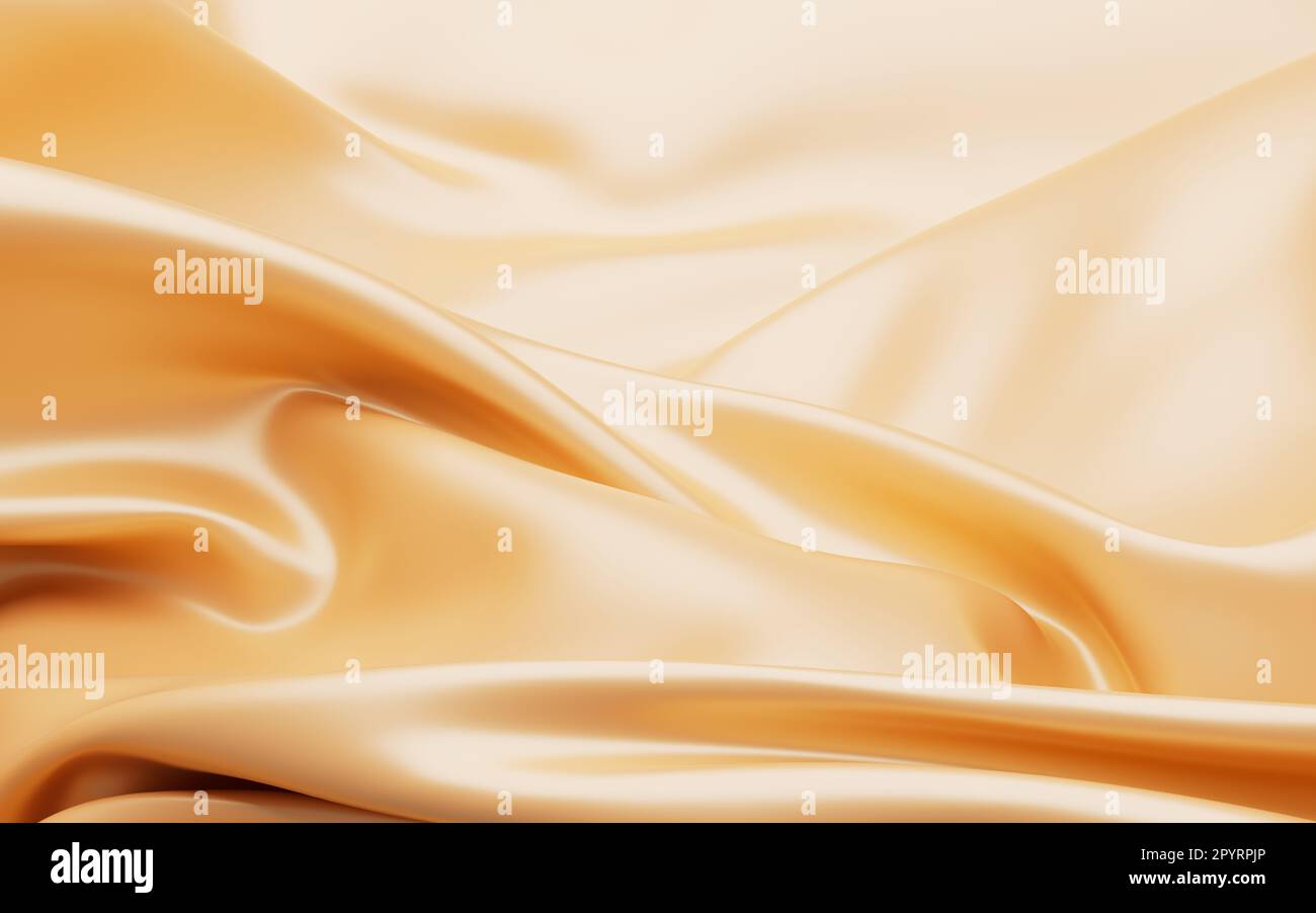 Abstract gold fabric silk texture background, 3d rendering. Digital drawing Stock Photo - Alamy