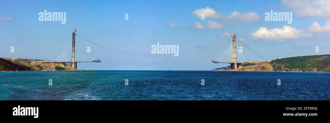 The third bridge in the Bosphorus, Yavuz Sultan Selim Bridge, was under ...