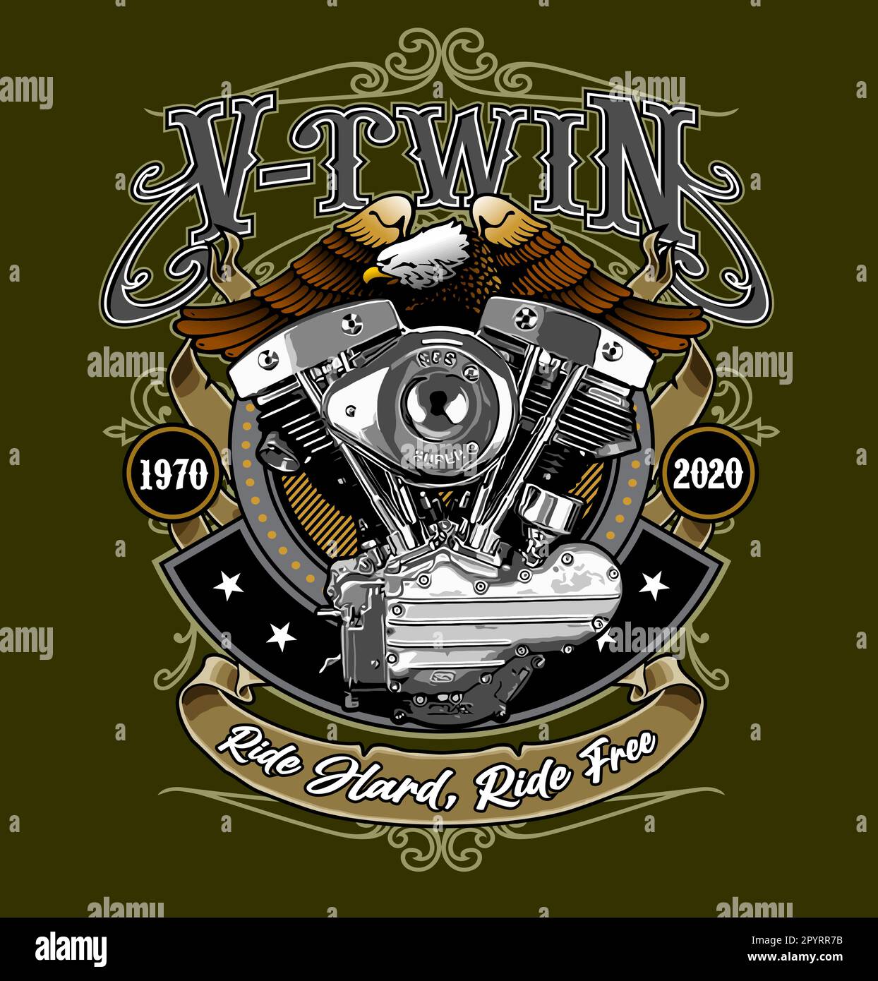 v-twin vector template Stock Vector Image & Art - Alamy
