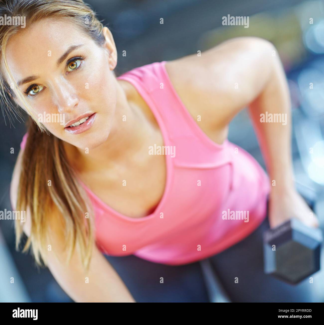 Im making great progress. A beautiful young woman working out at the ...