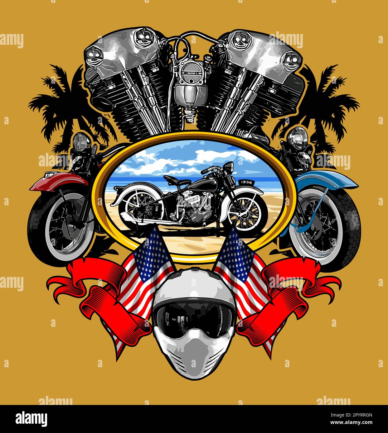 v-twin vector template Stock Vector Image & Art - Alamy