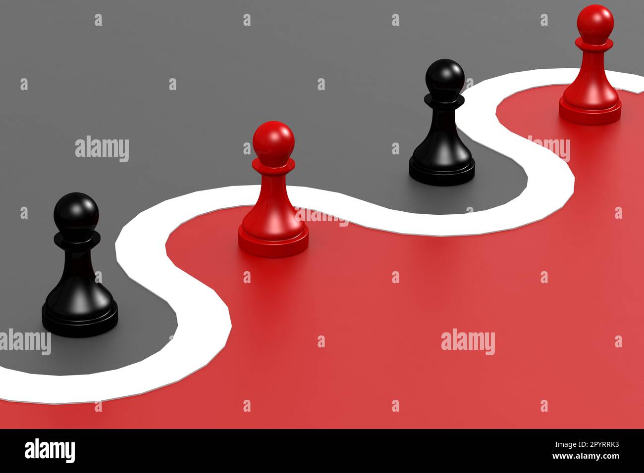 3d rendering two chess hi-res stock photography and images - Alamy