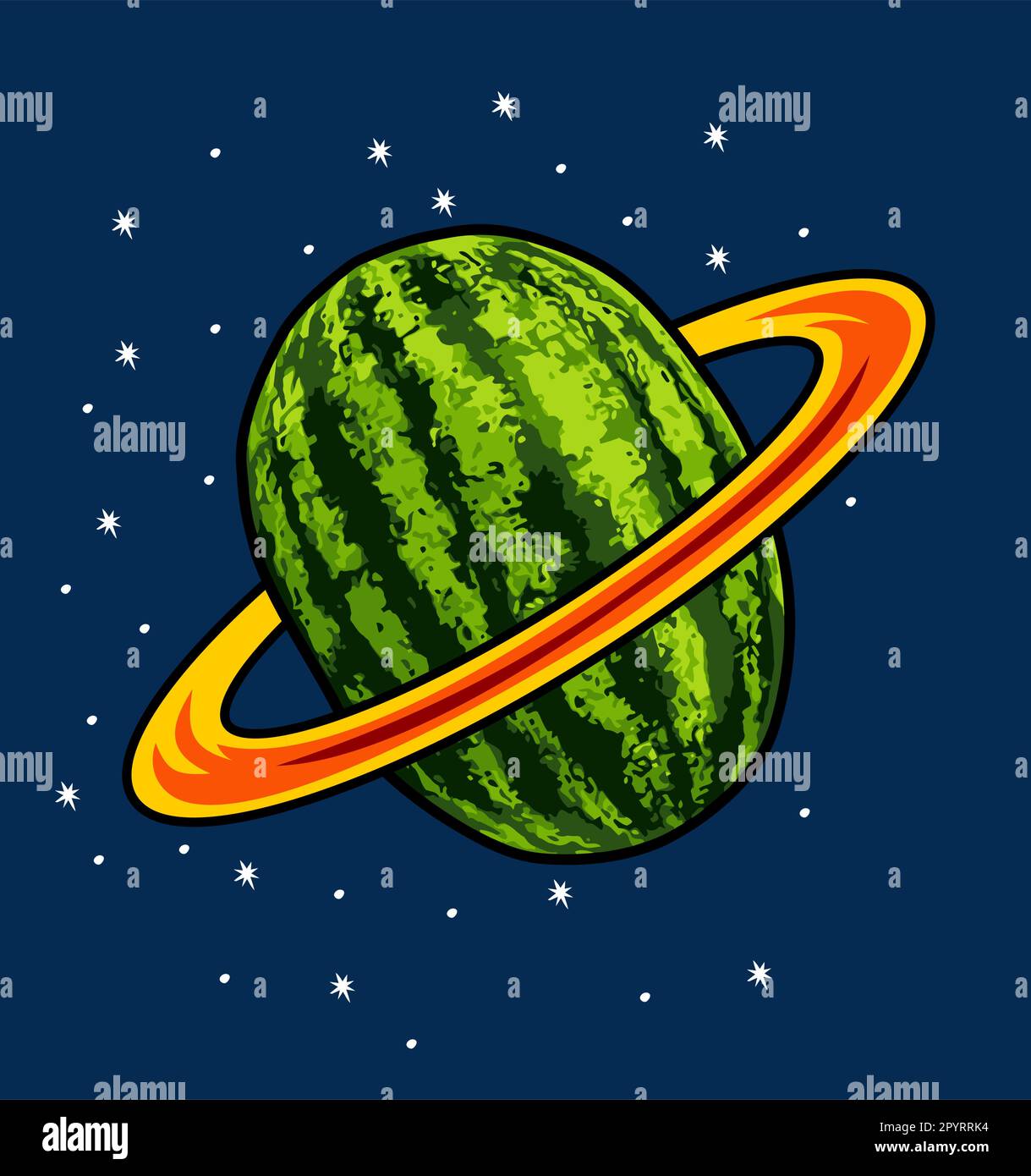 Pineapple watermelon tropical flower Stock Vector Images - Alamy