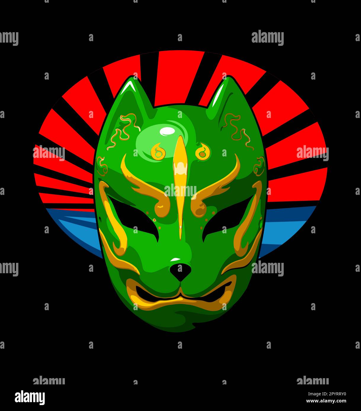 Japanese traditional mask Stock Vector Image & Art - Alamy
