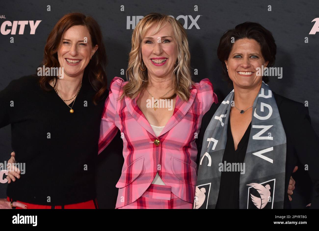 Kara Nortman, from left, Arlene Nelson, and Julie Uhrman arrive at the ...