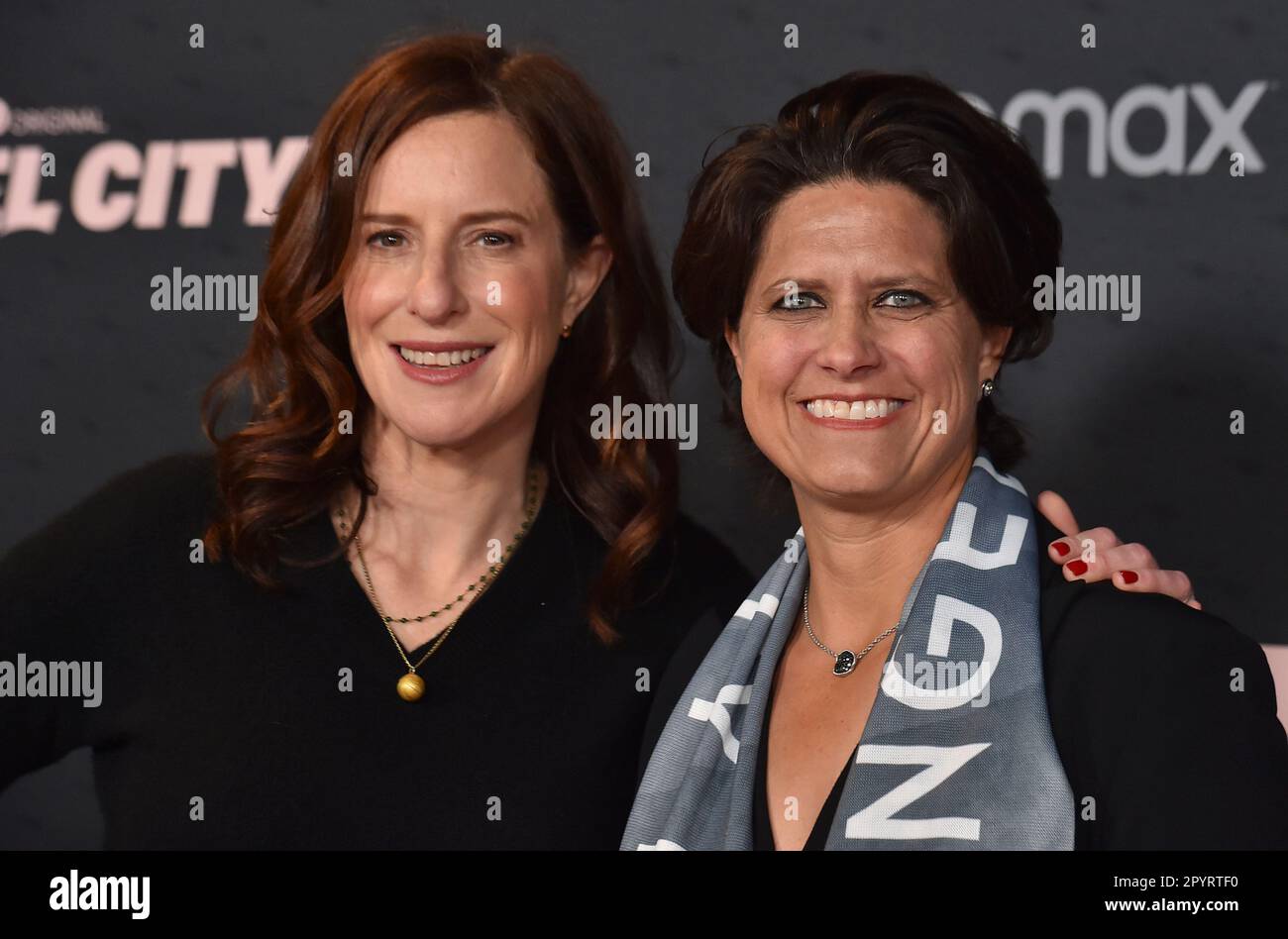 Kara Nortman, left, and Julie Uhrman arrive at the premiere of "Angel ...
