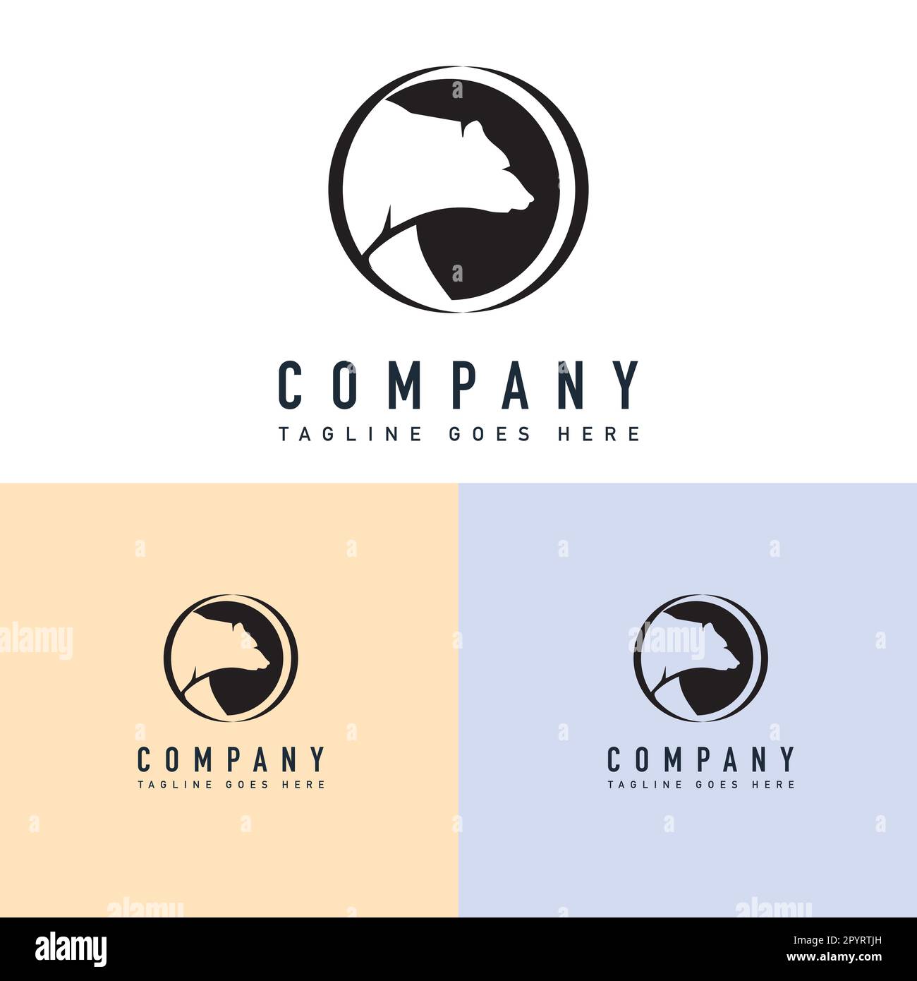 Bear logo design vector template. Abstract animal logo design concept ...