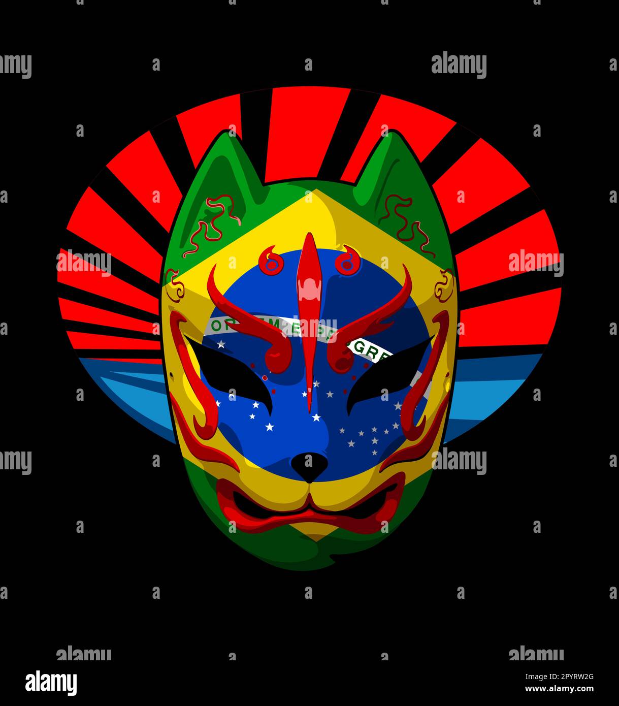 Japanese traditional mask Stock Vector Image & Art - Alamy