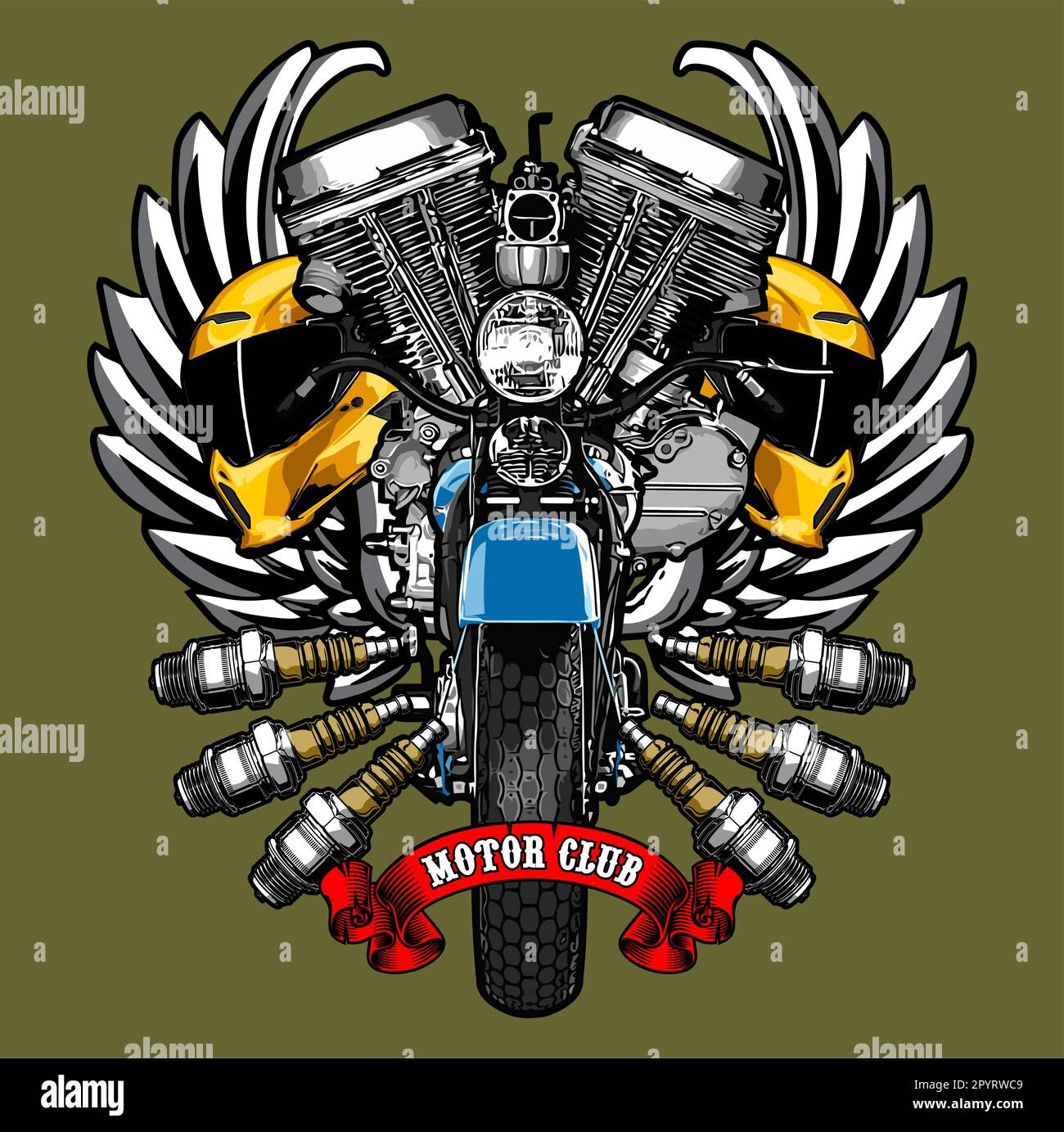 v-twin vector template Stock Vector Image & Art - Alamy