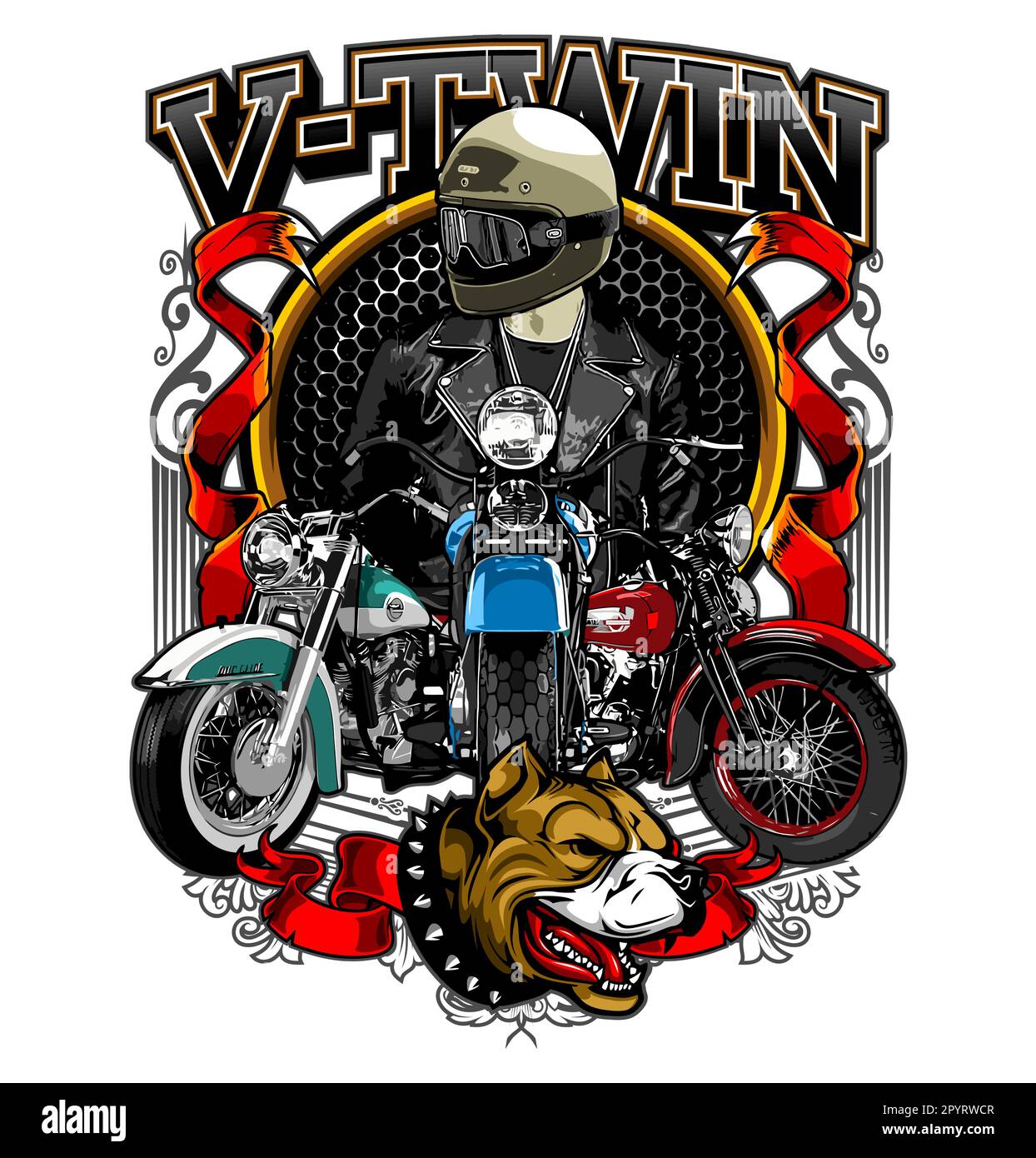 classic motorcycle vector template Stock Vector Image & Art - Alamy