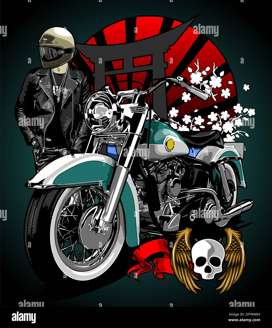 classic motorcycle vector template Stock Vector Image & Art - Alamy