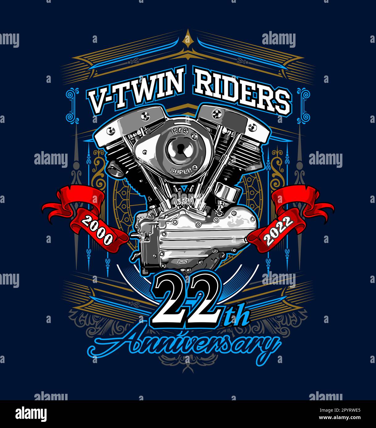 v-twin vector template Stock Vector Image & Art - Alamy