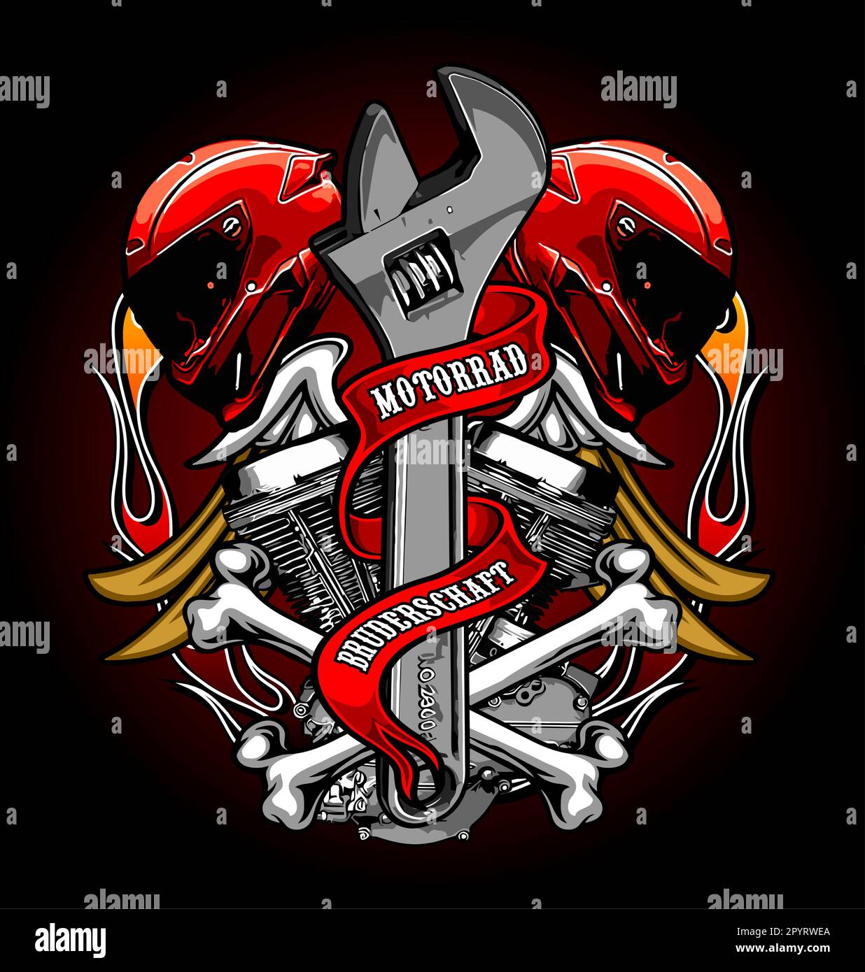 v-twin vector template Stock Vector Image & Art - Alamy