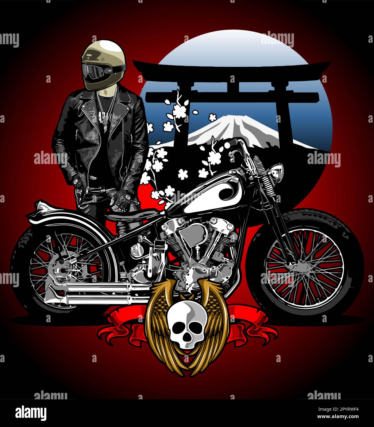 classic motorcycle vector template Stock Vector Image & Art - Alamy