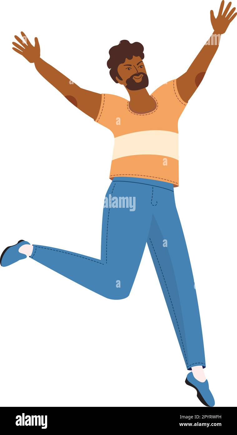 Man jumping back Stock Vector Images - Alamy
