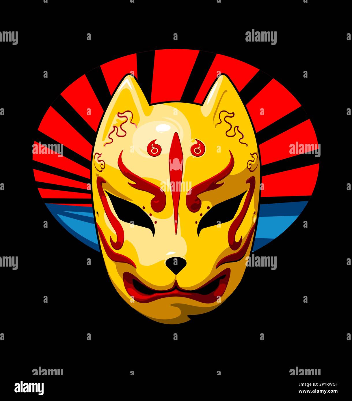 Japanese traditional mask Stock Vector Image & Art - Alamy