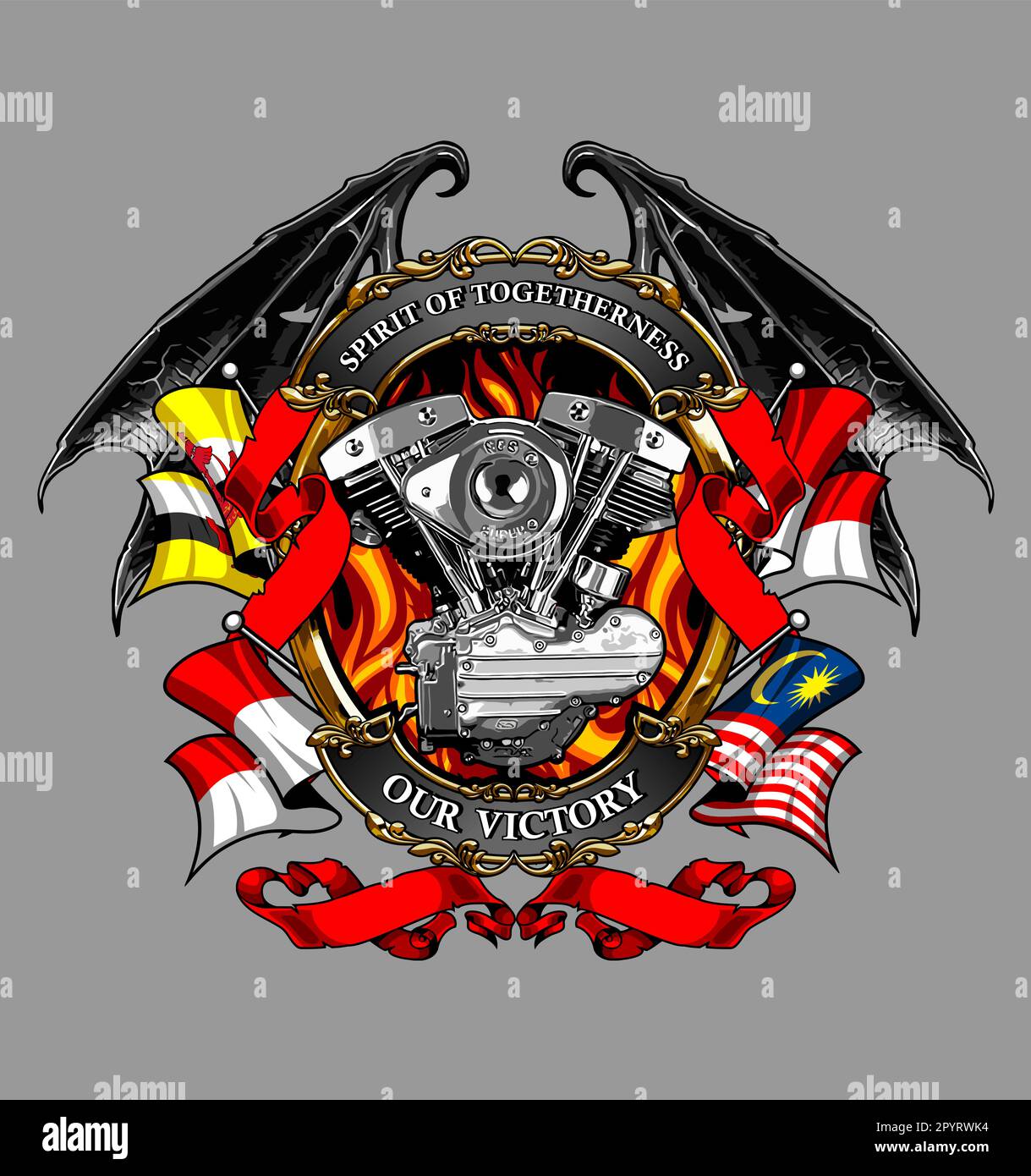 v-twin vector template Stock Vector Image & Art - Alamy