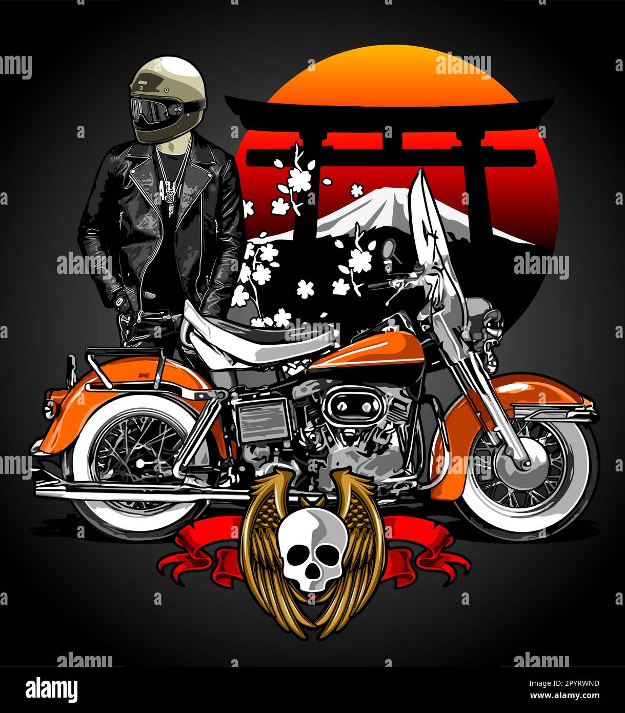 classic motorcycle vector template Stock Vector Image & Art - Alamy