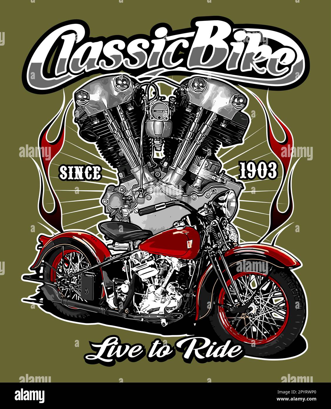 classic motorcycle vector template Stock Vector Image & Art - Alamy